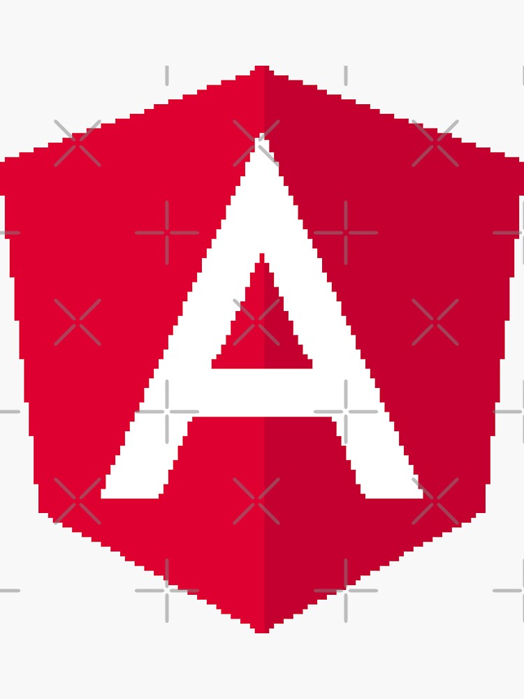 "Pixel Angular" Sticker for Sale by NewLineDesigns | Redbubble