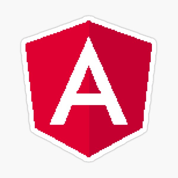 "Pixel Angular" Sticker for Sale by NewLineDesigns | Redbubble