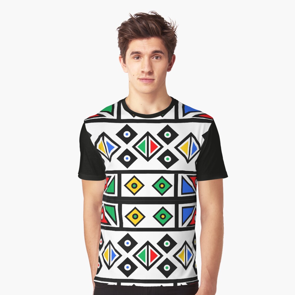 "Traditional Ndebele Fabric Print- Zimbabwe/South Africa" Sticker for ...