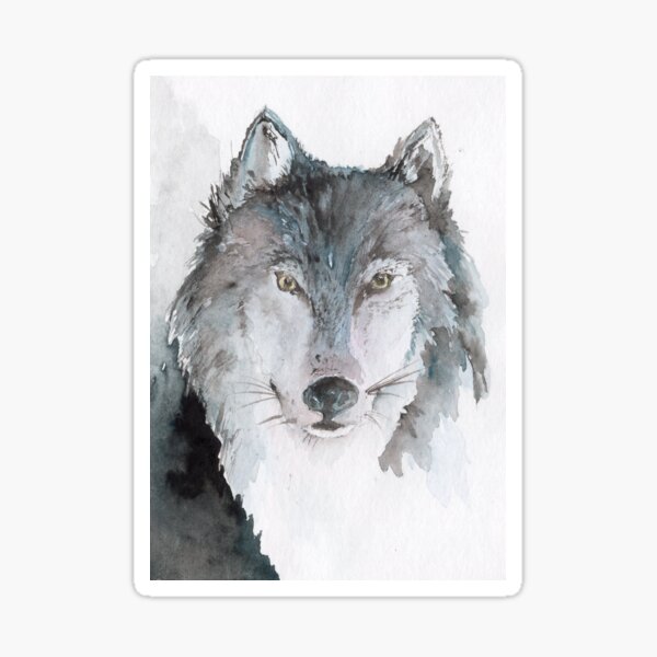 "Ferocious Wolf Face" Sticker for Sale by Beescart | Redbubble