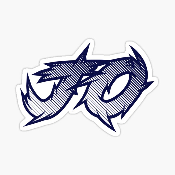 "JO - Cartoon Splash Nametag for JO Signature in Grey" Sticker by ...