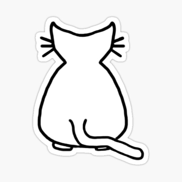 "Cat Outline" Sticker by RDPW | Redbubble