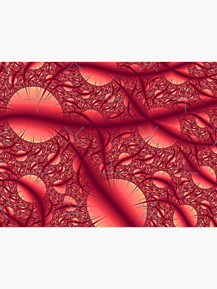 "Abstract Red & Rust Fractal Cells" Sticker for Sale by SXW-Designs ...
