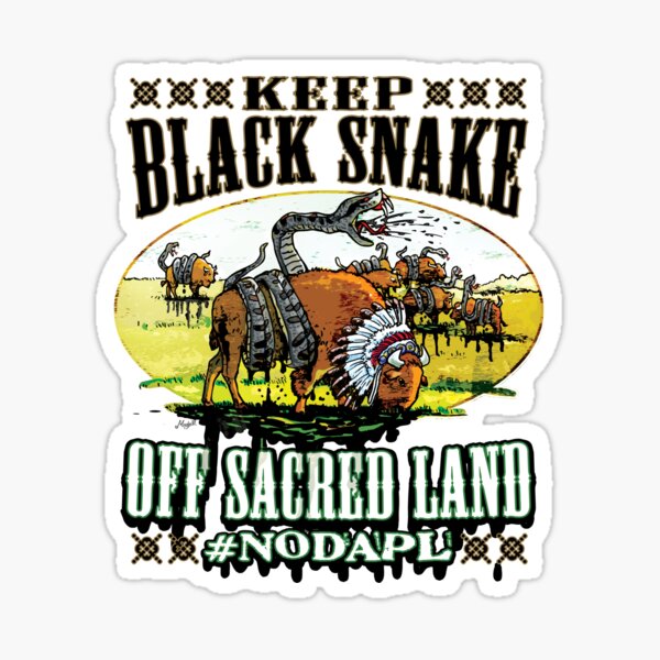 "NoDAPL on Sacred Sioux Land" Sticker for Sale by MudgeStudios | Redbubble