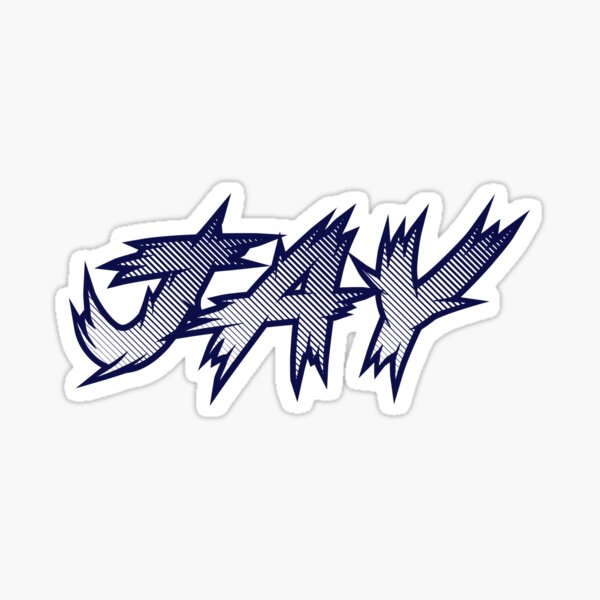 "JAY - Cartoon Splash Nametag for JAY Signature in Grey" Sticker for ...