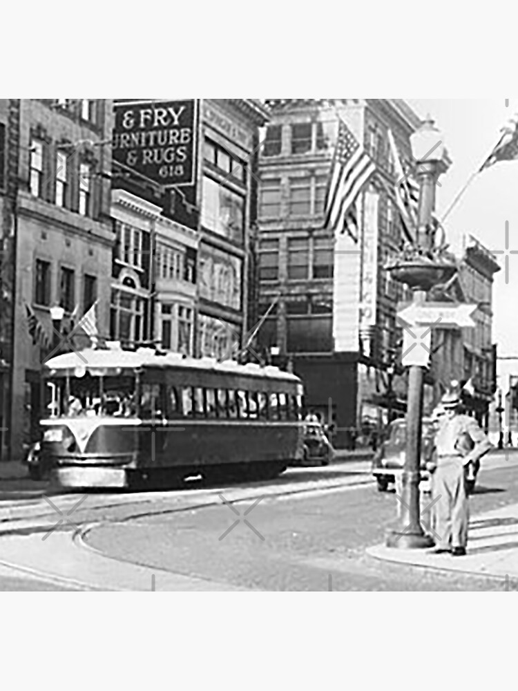 "Trolley Car, Lehigh Valley Transit Company, 600 block of Hamilton 1937 ...