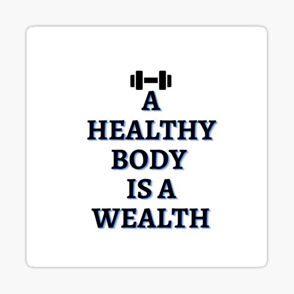 "Health Is wealth" Sticker for Sale by Vasthram | Redbubble