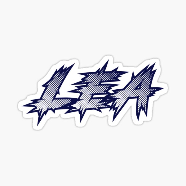 "LEA - Cartoon Splash Nametag for LEA Signature in Grey" Sticker for ...