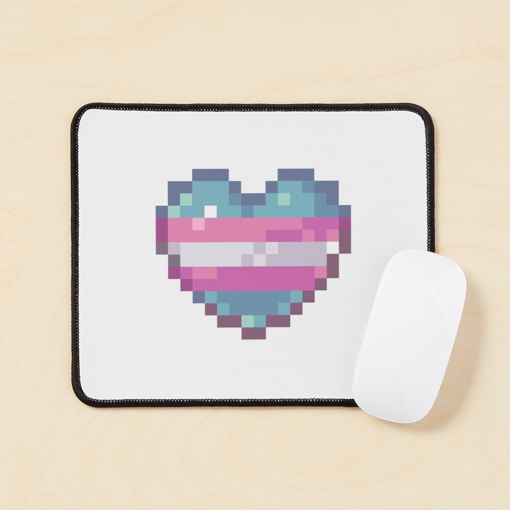 "Pixel Transgender Heart" Sticker for Sale by abitofkake | Redbubble