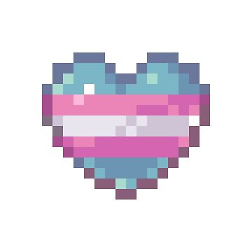 "Pixel Transgender Heart" Sticker for Sale by abitofkake | Redbubble