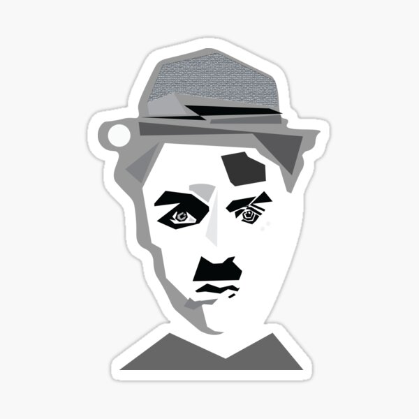 "Charlie Chaplin" Sticker by ChilyDesigns | Redbubble
