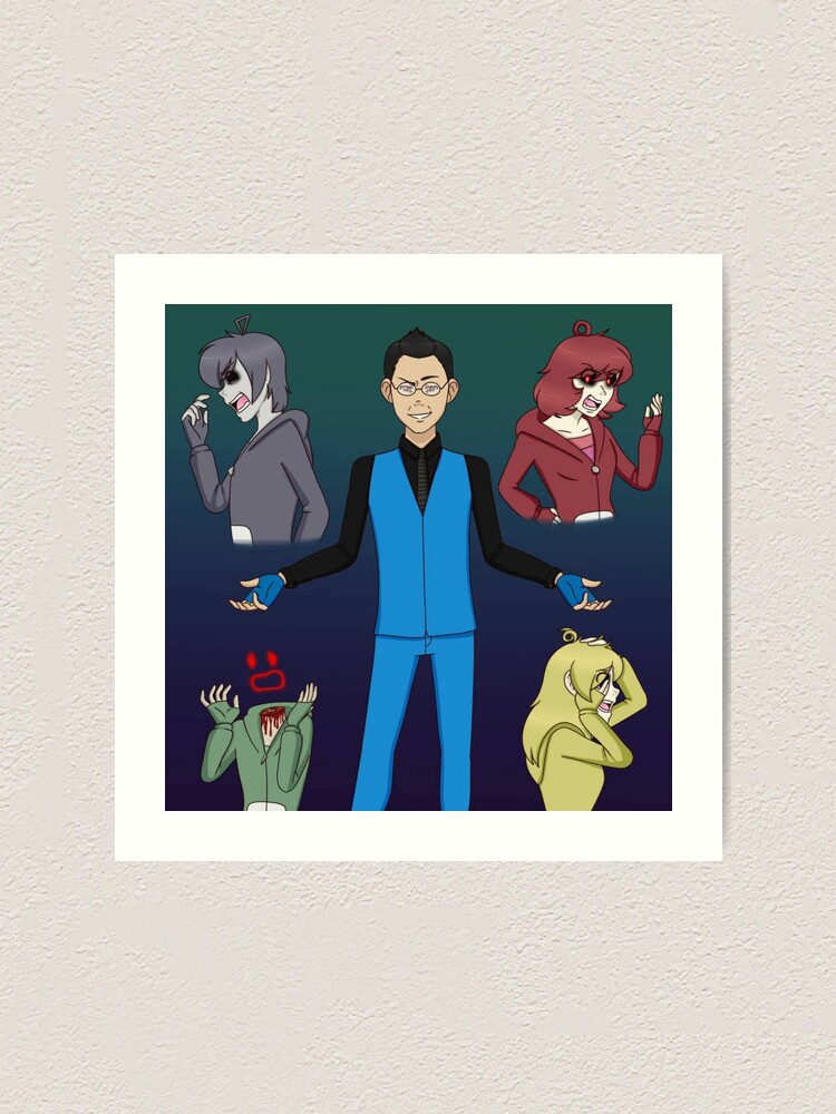 "Slendytubbies as humans" Art Print for Sale by SoliinaTubby | Redbubble