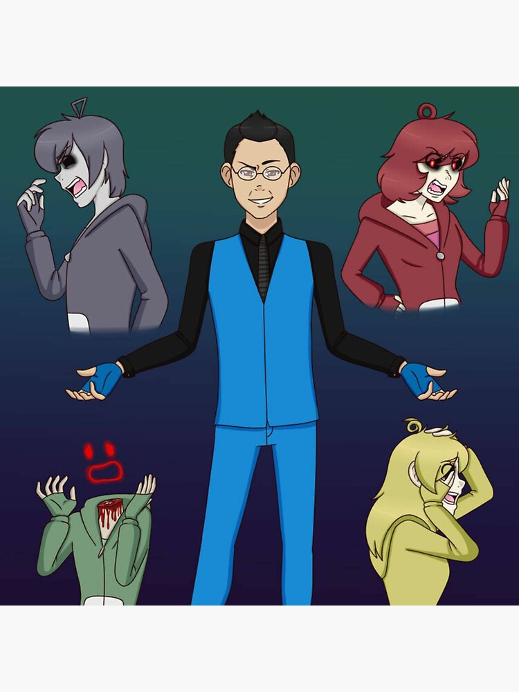 "Slendytubbies as humans" Sticker for Sale by SoliinaTubby | Redbubble