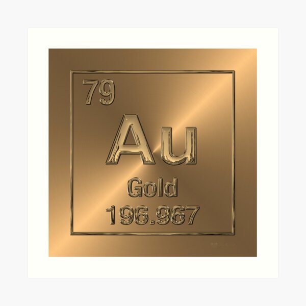 "Periodic Table of Elements – Gold (Au)" Art Print by Captain7 | Redbubble