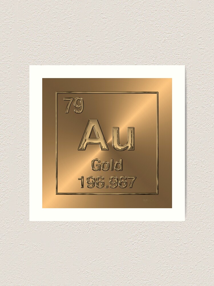 "Periodic Table of Elements – Gold (Au)" Art Print by Captain7 | Redbubble