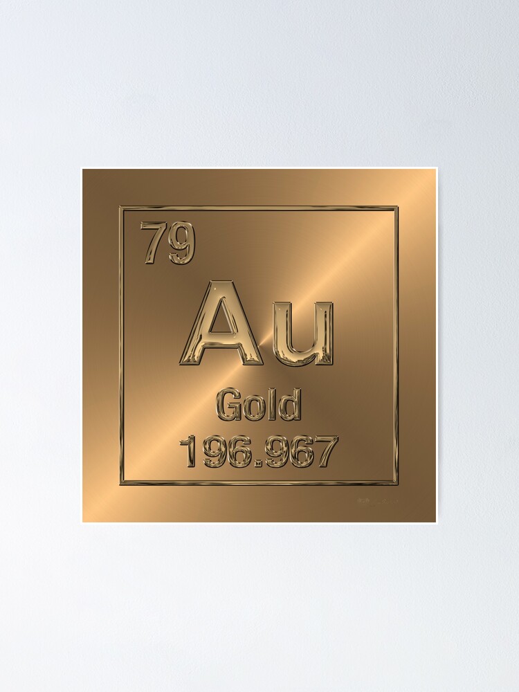 "Periodic Table of Elements – Gold (Au)" Poster for Sale by Captain7 ...