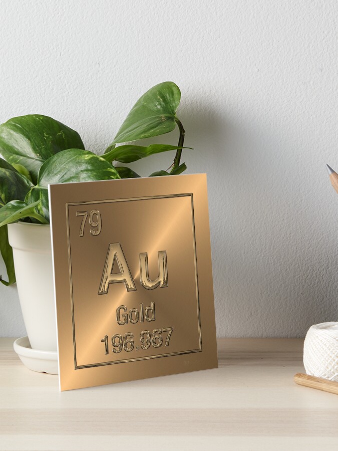 "Periodic Table of Elements – Gold (Au)" Art Board Print for Sale by ...