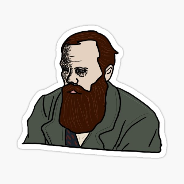 "Fyodor Dostoevsky " Sticker for Sale by samandrus | Redbubble