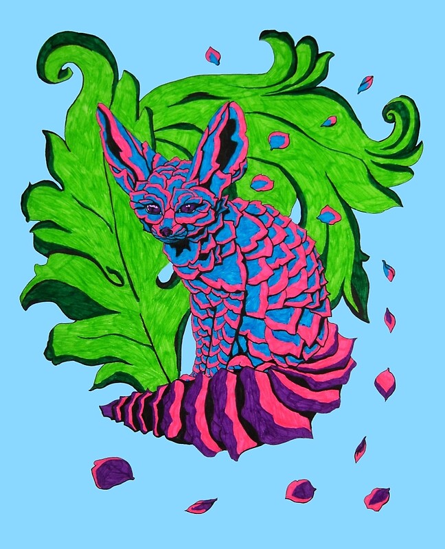 "Floral Fennec" by RaLiz | Redbubble