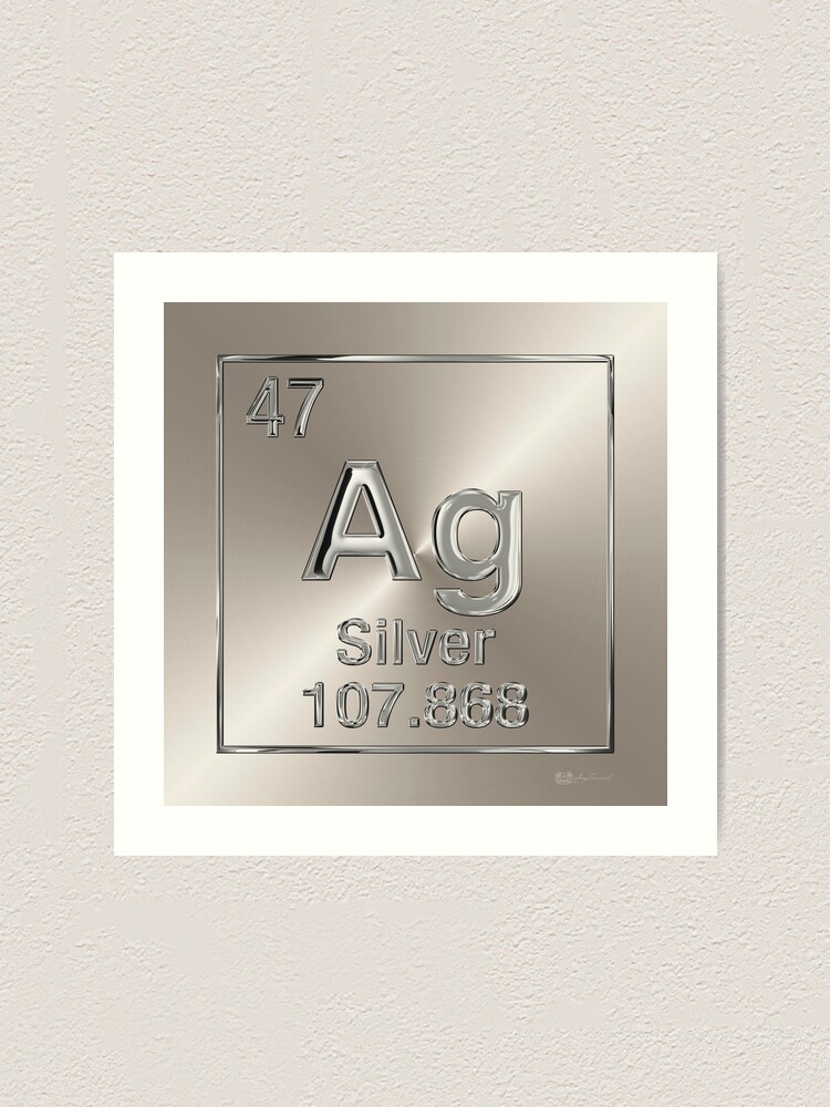 "Periodic Table of Elements - Silver (Ag)" Art Print by Captain7 ...