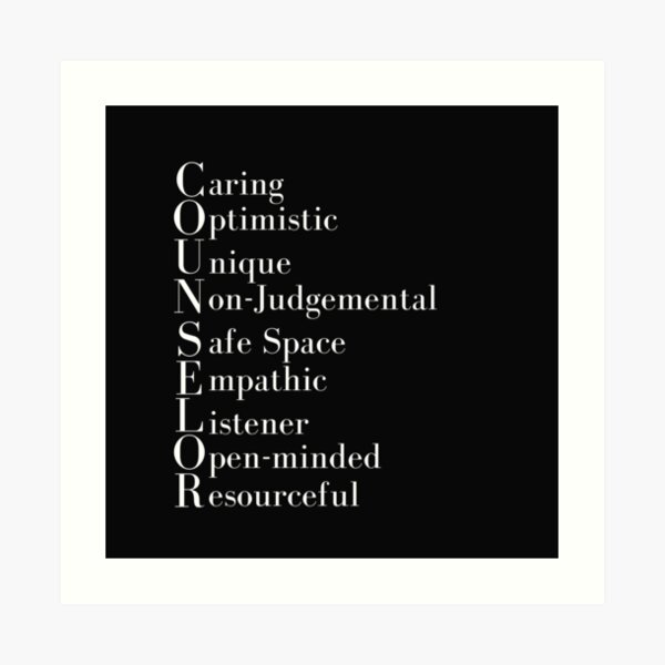 "Counselor Acrostic Poem" Art Print by CounselorsRUs | Redbubble