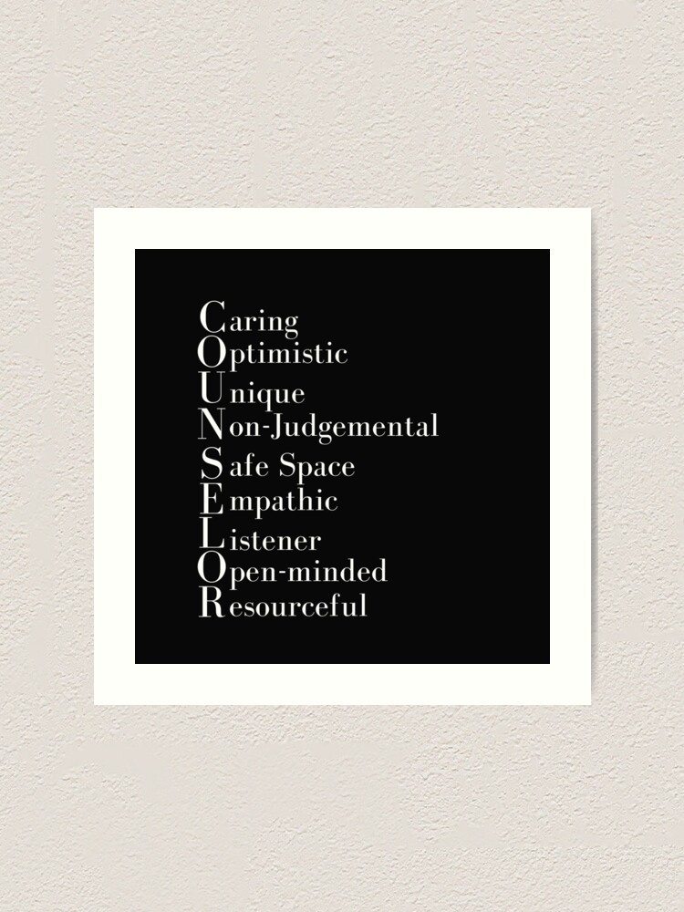 "Counselor Acrostic Poem" Art Print by CounselorsRUs | Redbubble