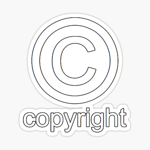 "Copyright" Sticker by AlphaBronco | Redbubble