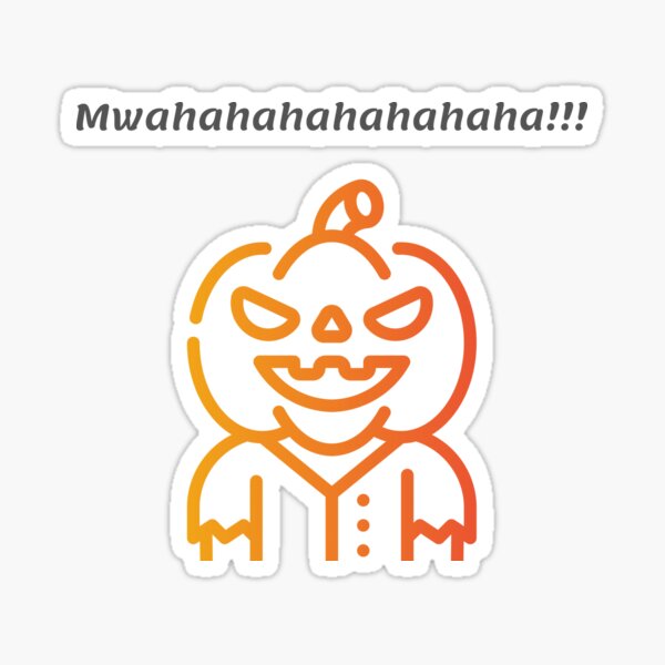 "Pumpkin Scarecrow Doing An Evil Laugh" Sticker for Sale by surprise-to ...
