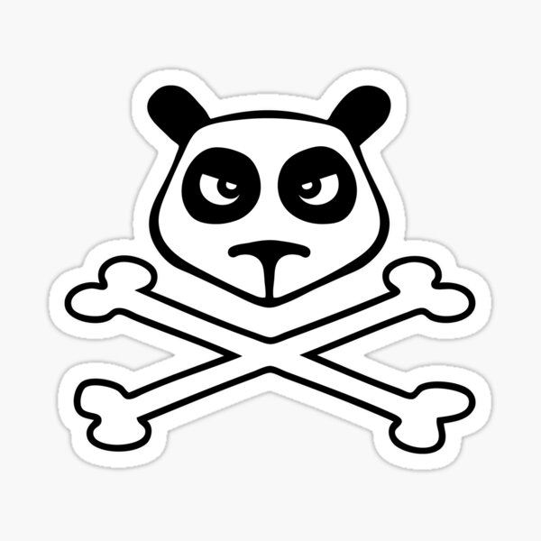 "panda funny skull" Sticker for Sale by huggymauve | Redbubble