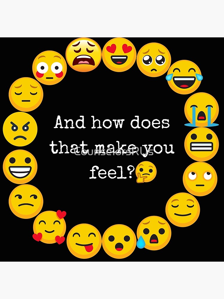 "Feelings Emoji Circle" Poster for Sale by CounselorsRUs | Redbubble
