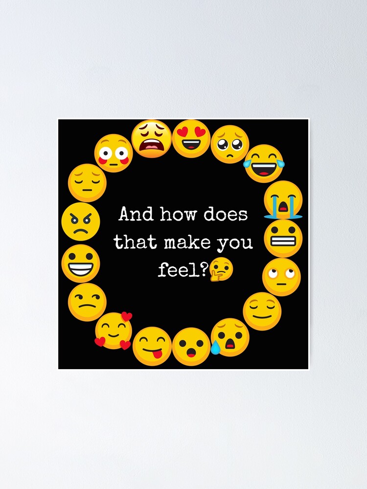 "Feelings Emoji Circle" Poster for Sale by CounselorsRUs | Redbubble