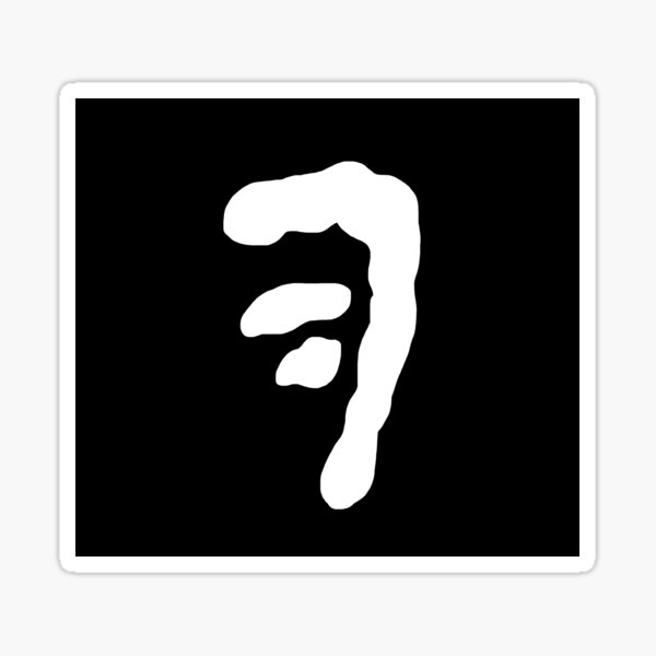 "Mark of Cain - White and Black" Sticker by Bandderping | Redbubble
