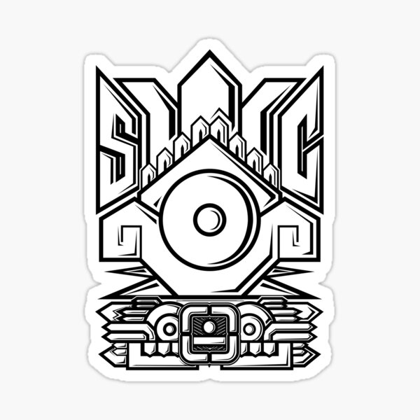 Xochitl Flower Aztec Ancient Logo Symbol Decal Sticker