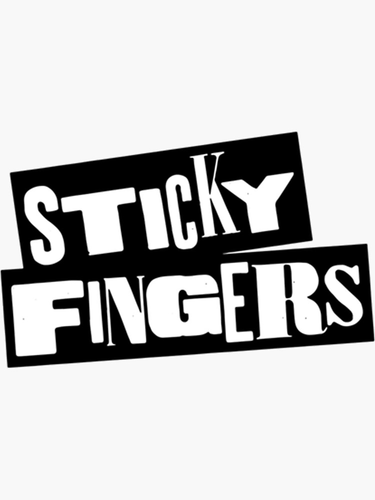 "Sticky Fingers logo " Sticker by Dixndesigns | Redbubble