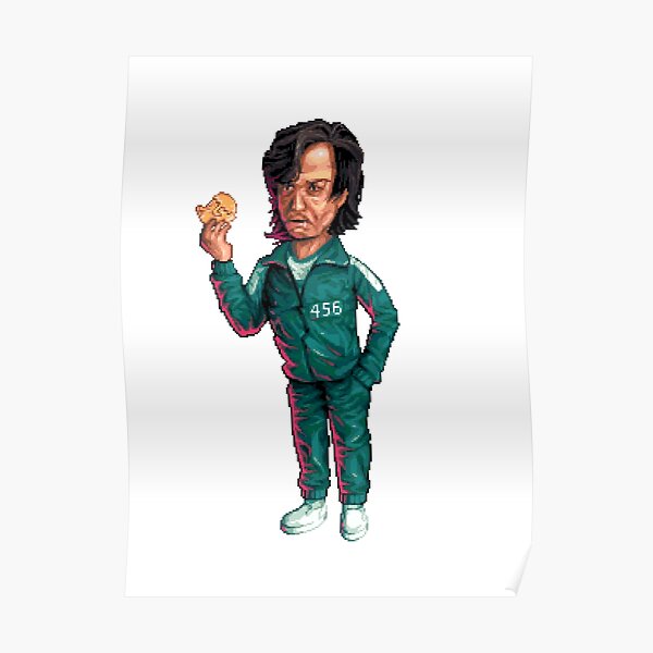 Póster «Juego de calamar - Gi-hun - Pixel Art Character» de SpoiledFox ...