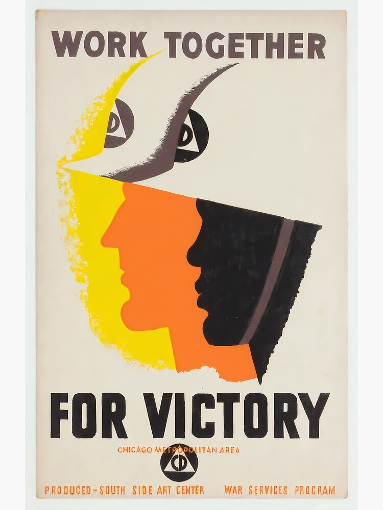 "Vintage War Poster-Work Together for Victory" Poster for Sale by ...