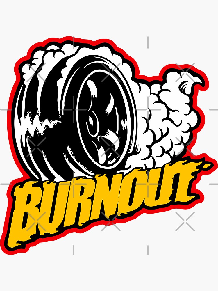 "Motor Race Burnout" Sticker for Sale by Cassievans | Redbubble
