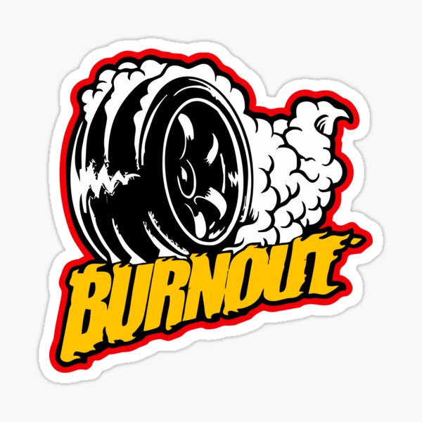"Motor Race Burnout" Sticker for Sale by Cassievans | Redbubble