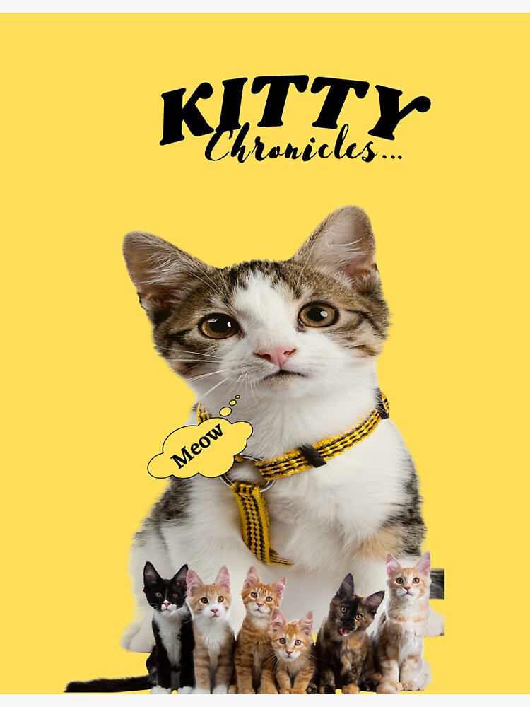 "Kitty Chronicles" Sticker for Sale by DesignItChica | Redbubble