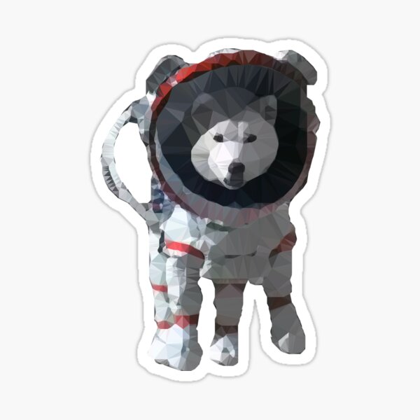 "Space Dog" Sticker by Milestailsfox | Redbubble