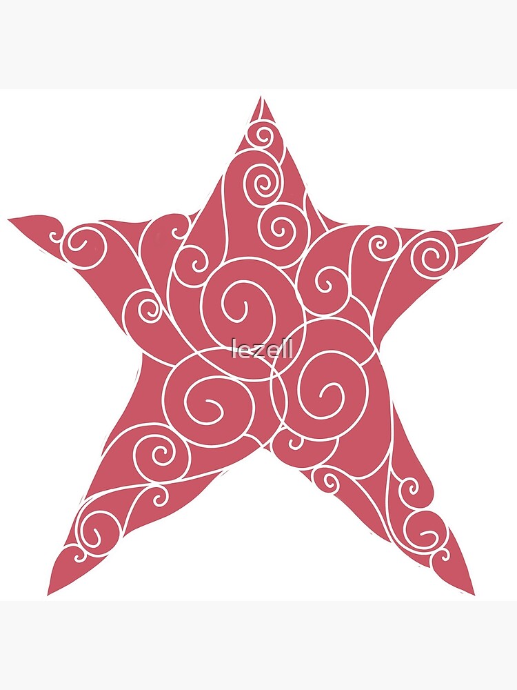 "Rose Tangled Star" Poster for Sale by lezell | Redbubble