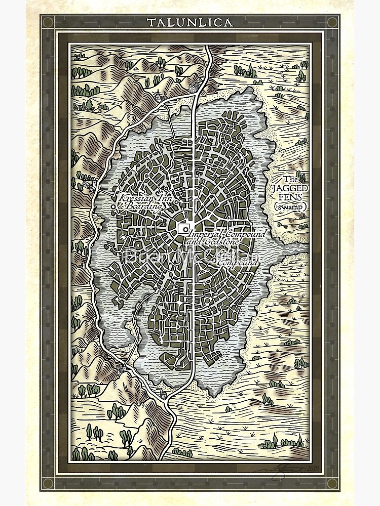 "Talunlica Map from Blood of Empire - Color" Poster by brian-mcclellan ...