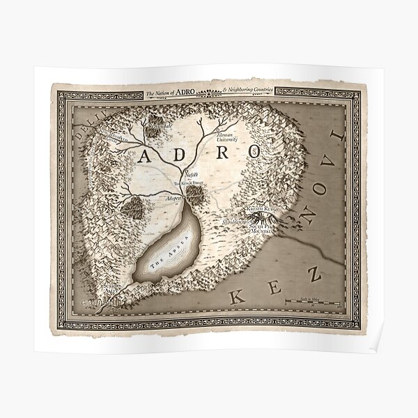 "Adro Map from Promise of Blood" Poster by brian-mcclellan | Redbubble