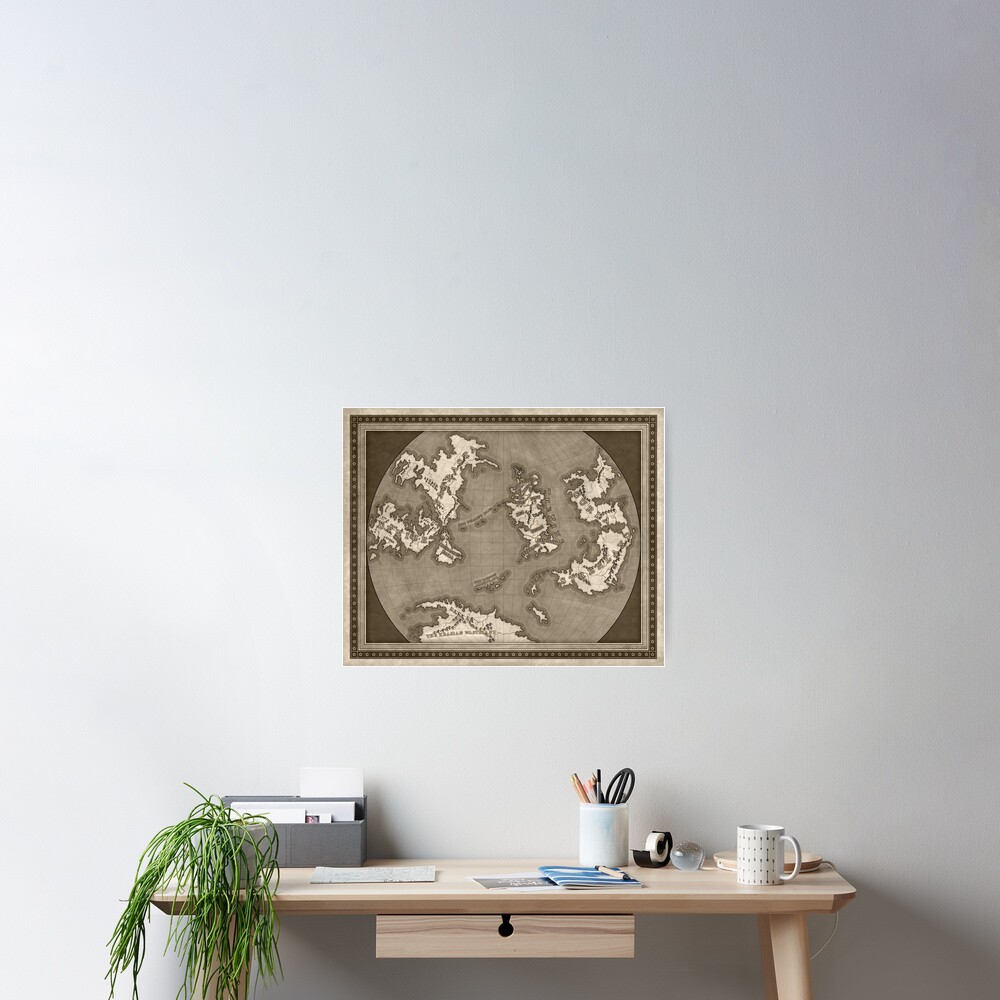 "Powder Mage World Map" Poster for Sale by brian-mcclellan | Redbubble