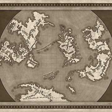 "Powder Mage World Map" Art Board Print for Sale by Brian McClellan ...