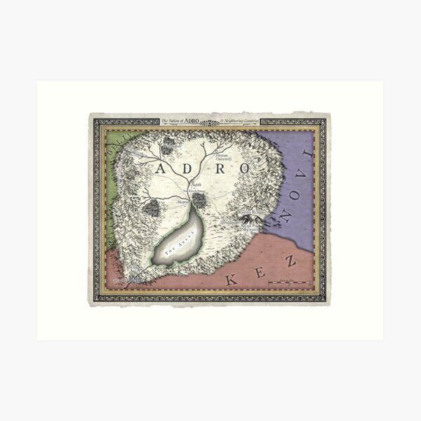 "Adro Map from Promise of Blood - Color" Art Print by brian-mcclellan ...