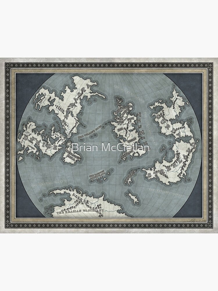 "Powder Mage World Map - Color" Art Print for Sale by brian-mcclellan ...