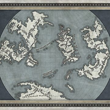 "Powder Mage World Map - Color" Art Print for Sale by Brian McClellan ...
