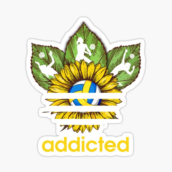 "Volleyball Addicted" Sticker for Sale by DesignForYou79 | Redbubble