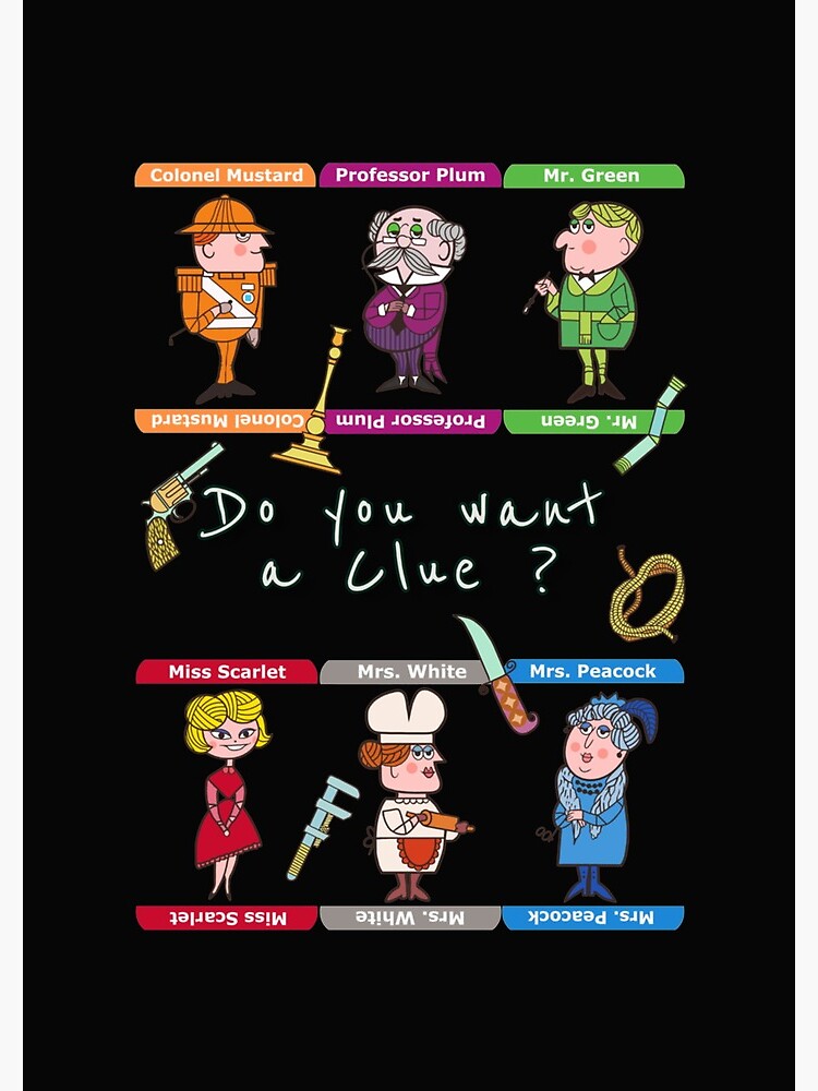 "Do you want a clue Clue game vintage" Journal for Sale by rareplant ...